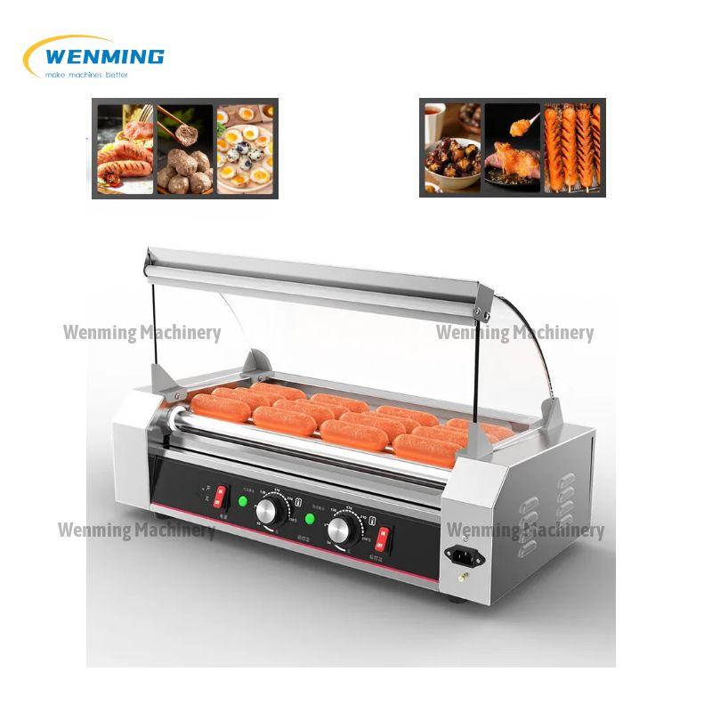 Commercial Hot Dog Roller Grill With Bun Warmer Rotating Sausage Cooke ...