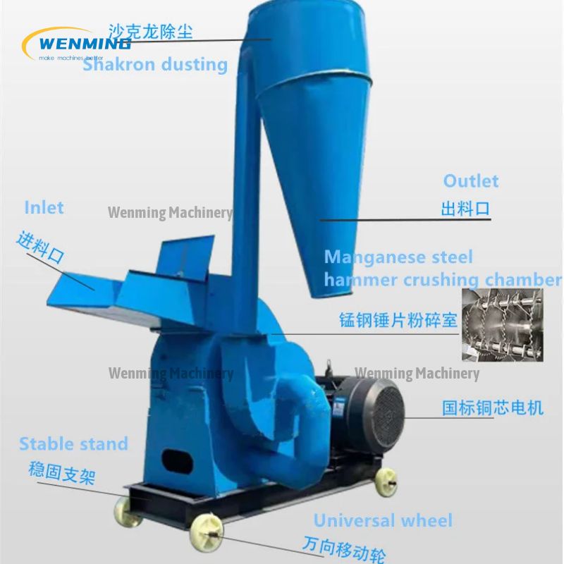 High Productivity Corn Cob Crusher Paddy Straw Shredder Machine Pulver ...