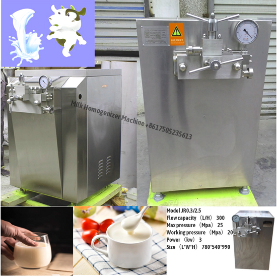 Industrial Milk Homogenizing Machine High Pressure Homogenizer Machine ...